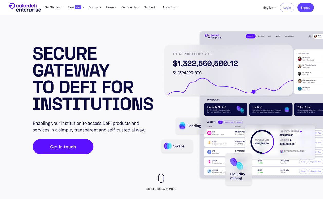 Cake DeFi Launches Enterprise-Grade DeFi Solution for Institutions